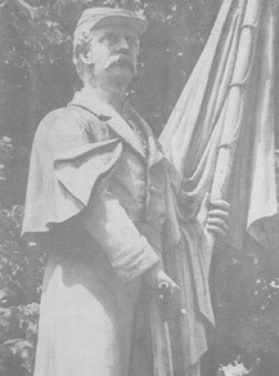 Sentinel at the Cemetery, a close-up view | Carnegie Public Library